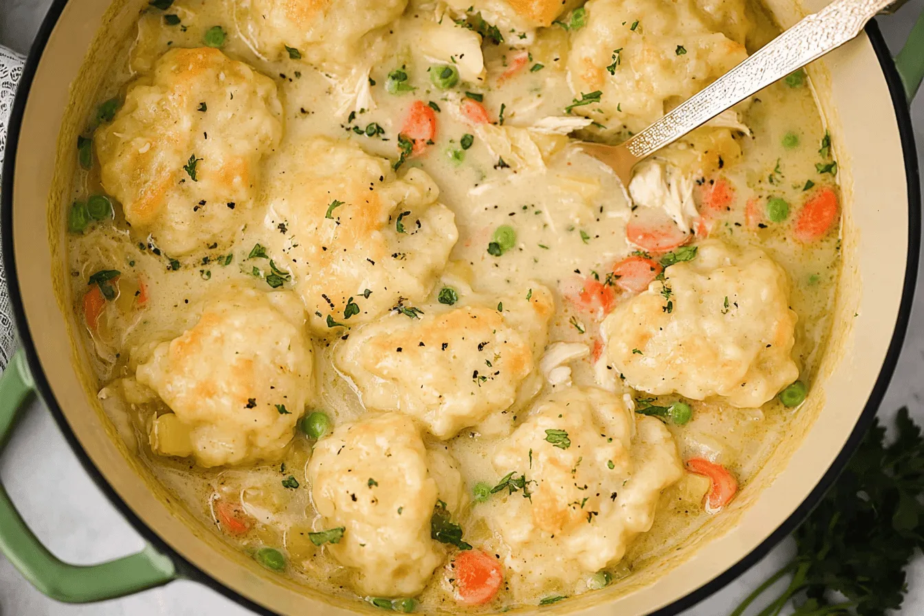 Dutch Oven Chicken Dumplings